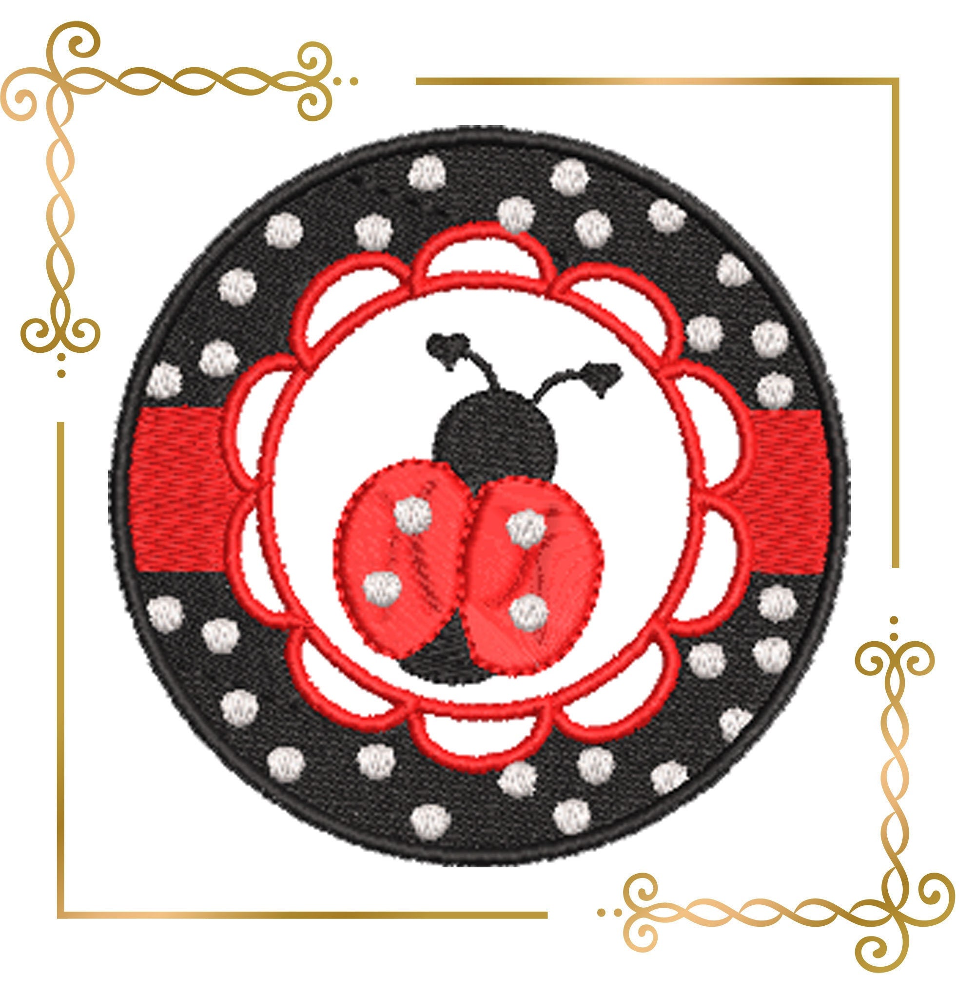 Gift design Kids Ladybug embroidery design to the direct download gift – digitizingembroidery.shop