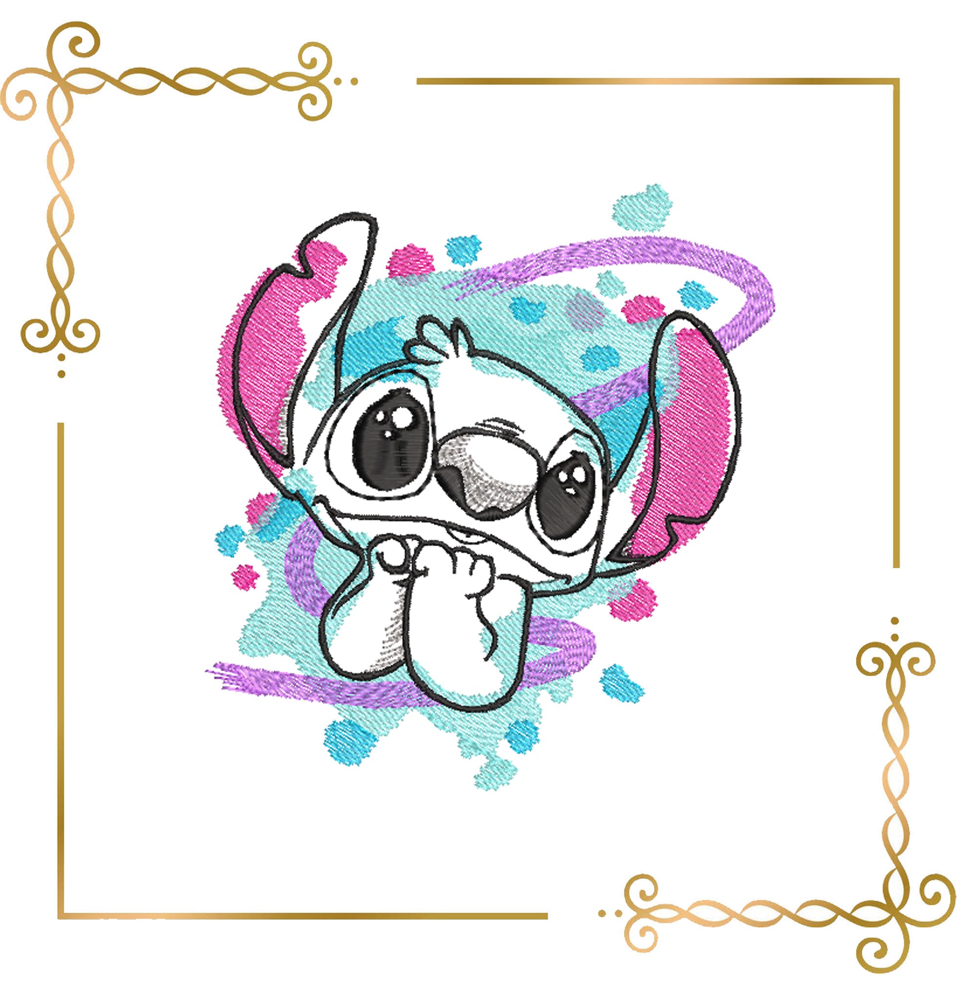 Vibrant Cartoon Modern Stitch Embroidery design for Embroidery Machine ...