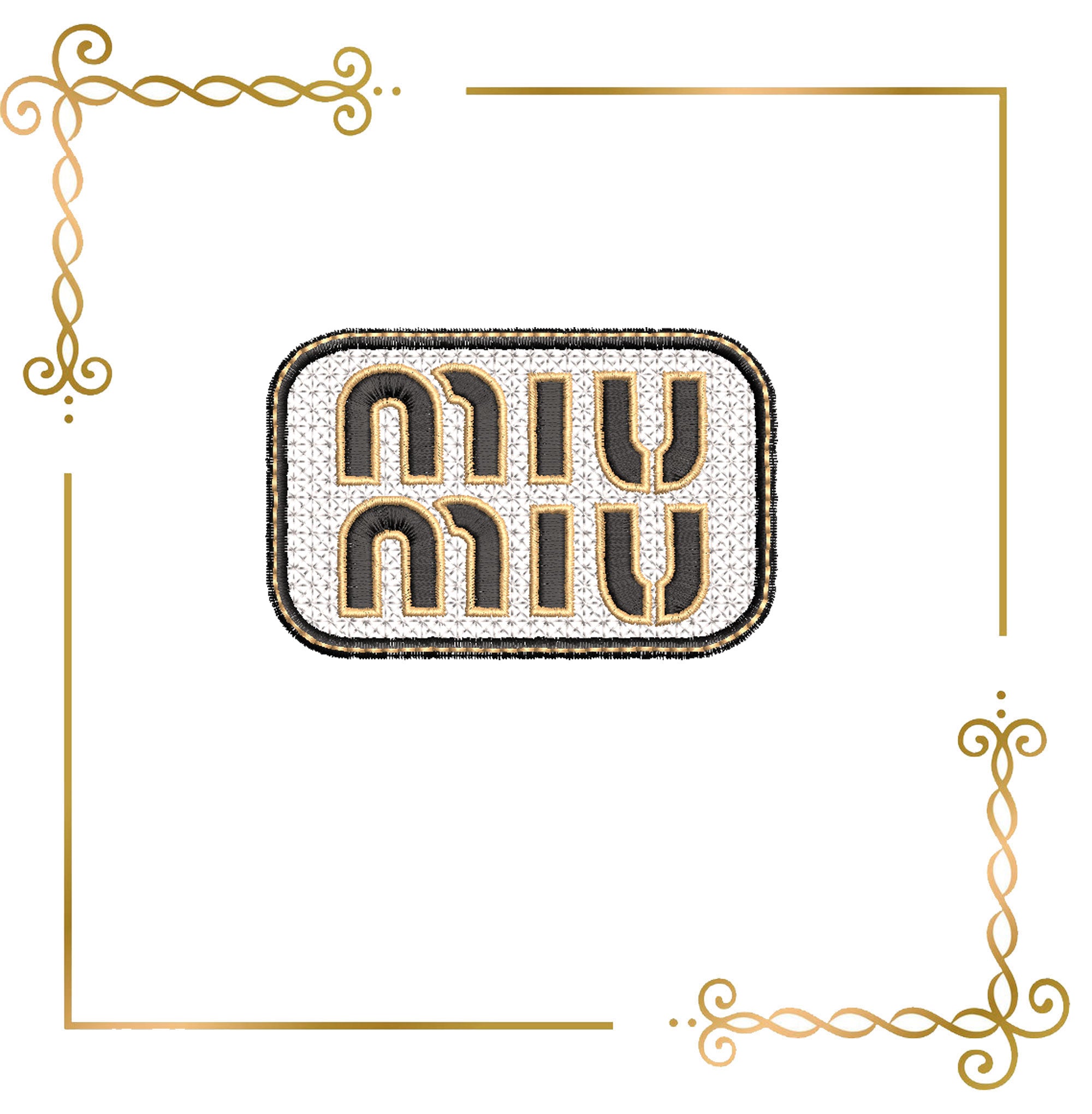 Logo MIU MIU digital machine embroidery design – digitizingembroidery.shop